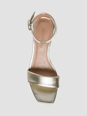 Bernardo Carla Leather Platform Sandals - Champagne