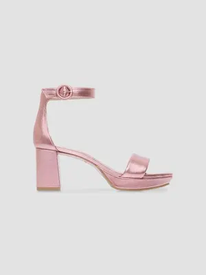 Bernardo Carla Leather Platform Sandals - Light Pink
