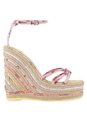 SOPHIA WEBSTER Women's Sophia Webster X LoveShackFancy Alina Espadrille Wedge Sandals - Rose  - Rose