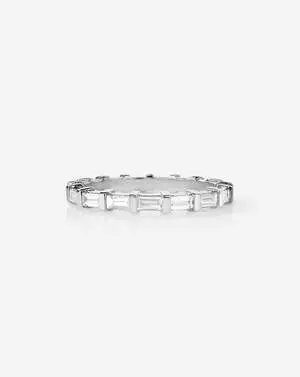 Ring Concierge Baguette Diamond Eternity Band Ring - Platinum