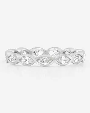 Ring Concierge Marquise Bezel Eternity Band - Platinum