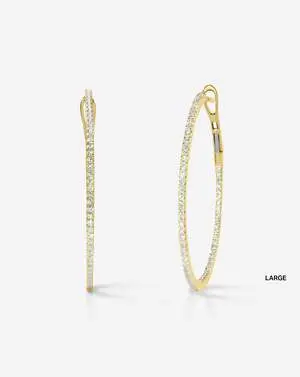 Ring Concierge Diamond Hoop Earrings - One-color