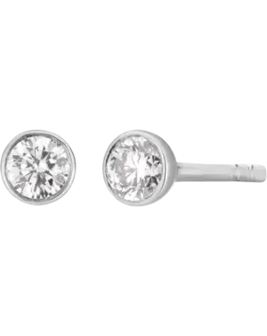 Ring Concierge Bezel-set Diamond Stud Earrings - One-color