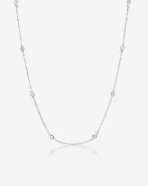 Ring Concierge Diamond Bezel Station Necklace - One-color