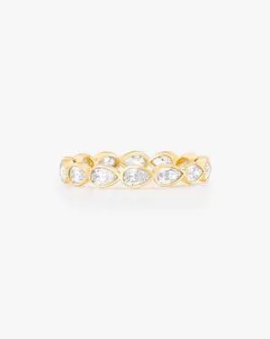 Ring Concierge Sideways Pear Bezel Eternity Band - One-color