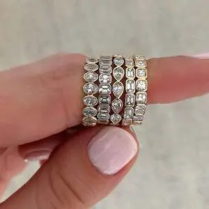 Ring Concierge Sideways Pear Bezel Eternity Band