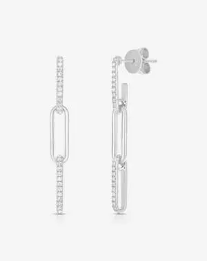 Ring Concierge Diamond Link Drop Earrings - One-color