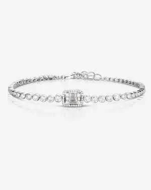 Ring Concierge Emerald Illusion Bezel Diamond Tennis Bracelet