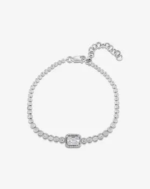 Ring Concierge Emerald Illusion Bezel Diamond Tennis Bracelet
