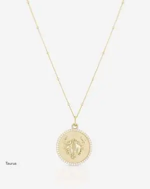 Ring Concierge Taurus Zodiac Medallion Necklace One Color