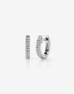 Ring Concierge Petite Double Row Huggie Earrings - One-color