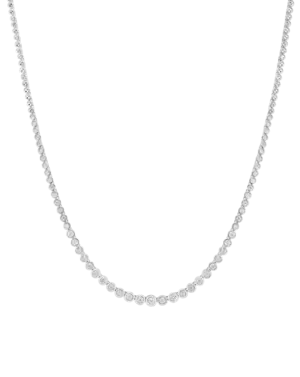 Ring Concierge Graduated Bezel Diamond Tennis Necklace - One-color