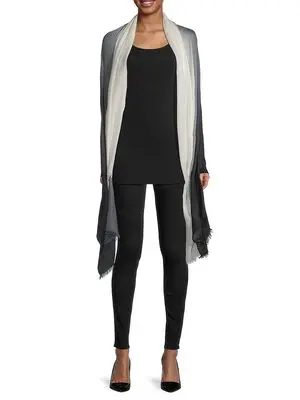 Sofia Cashmere Ombré Cashmerescarf - Black White