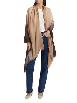 Sofia Cashmere Ombré Cashmerescarf Brown Tan