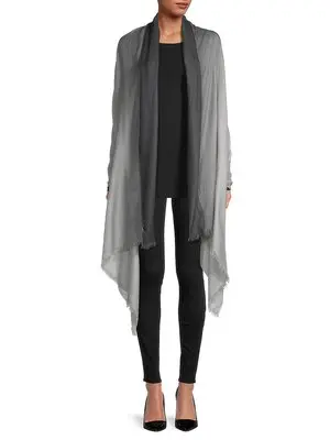 Sofia Cashmere Ombré Cashmerescarf Light Grey White