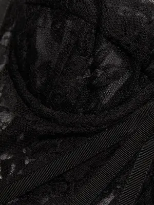 Dolce & Gabbana Strapless Lace Corset Top - Black