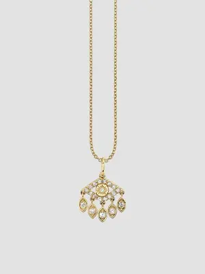 SYDNEY EVAN 14k & Diamond Fringe Evil Eye Necklace - Gold