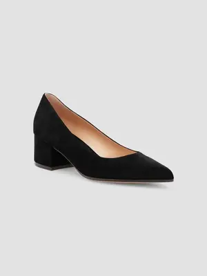 GIANVITO ROSSI Piper 45mm Suede Block Heel Pumps - Black