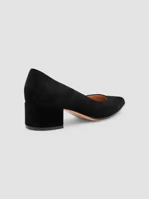 GIANVITO ROSSI Piper 45mm Suede Block Heel Pumps - Black