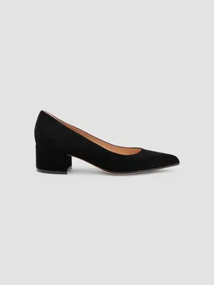 GIANVITO ROSSI Piper 45mm Suede Block Heel Pumps - Black