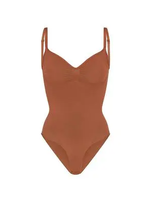 SKIMS Women's Seamless Sculpt Brief Bodysuit - Onyx  Bronze