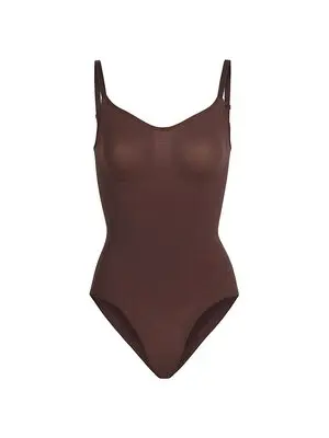 SKIMS Women's Seamless Sculpt Brief Bodysuit - Onyx  - Cocoa