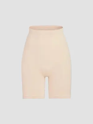 SKIMS Seamless Sculpt High-waisted Above-the-knee Shorts Clay