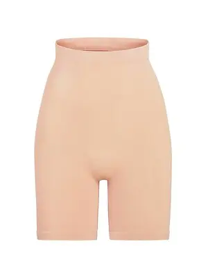 SKIMS Seamless Sculpt High-waisted Above-the-knee Shorts Ochre