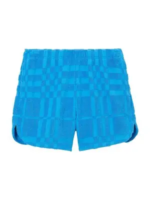 Burberry Men's Morden Check Shorts - Bright Cerulean Blue  - Bright Cerulean Blue