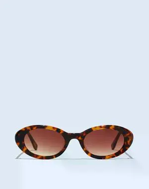 Madewell Russell Oval Sunglasses - Afterglow Red Tort