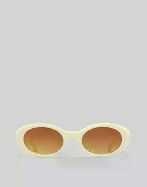 Madewell Russell Oval Sunglasses Antique Cream