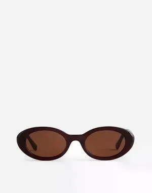Madewell Russell Oval Sunglasses Dark Carob