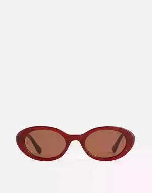 Madewell Russell Oval Sunglasses Dusty Burgundy