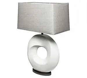 HOMEROOTS Contemporary White O Ring Table Lamp - One-color
