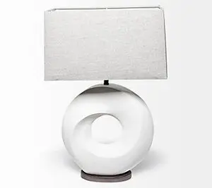 HOMEROOTS Contemporary White O Ring Table Lamp