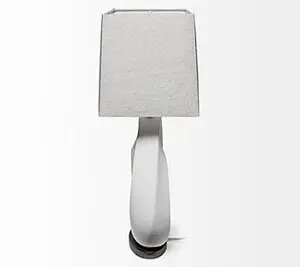 HOMEROOTS Contemporary White O Ring Table Lamp