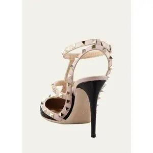Valentino Garavani Rockstud 100mm Slingback Pumps - Nero