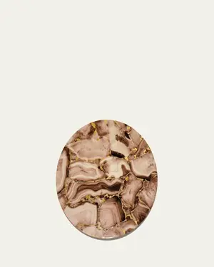 NOMI K Blush Stone Lacquer Round Coasters, Set Of 6