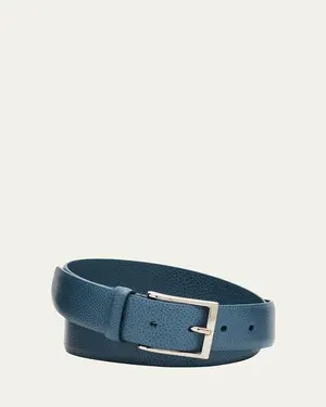 Simonnot Godard Simonnot Godard Galuchat Grained Leather Belt, 35mm Jean