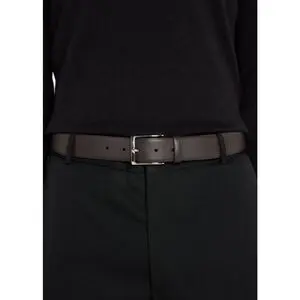 Simonnot Godard Galuchat Grained Leather Belt, 35mm - Mdbrwn