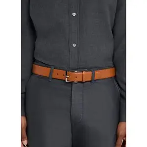 Simonnot Godard Galuchat Grained Leather Belt, 35mm - Mdbrwn