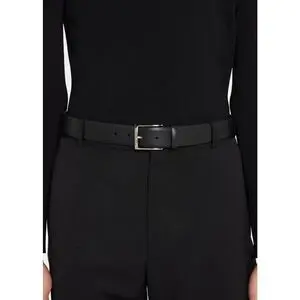 Simonnot Godard Galuchat Grained Leather Belt, 35mm - Mdbrwn