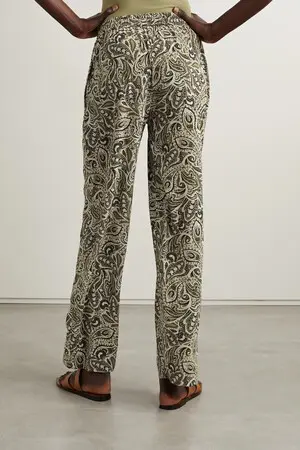 Matteau Net Sustain Paisley-print Organic Silk Crepe De Chine Wide-leg Pants