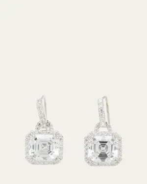 FANTASIA BY DESERIO 3.5ct Cubic Zirconia Earrings - White Gold