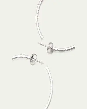 FANTASIA BY DESERIO 18k Gold-plated Sterling Cubic Zirconia Hoop Earrings