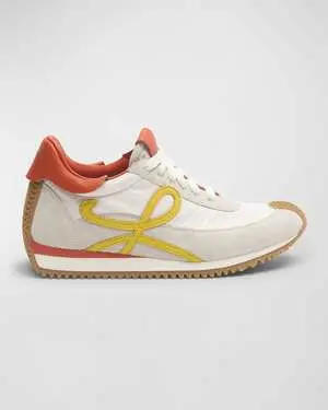 Loewe Flow Colorblock Retro Runner Sneakers 2108 Whiteyellow