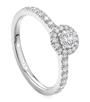 BOODLES Platinum And Diamond Engagement Ring - Silver