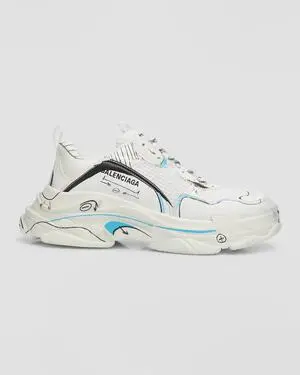Balenciaga Men's Triple S Sketch Sneaker - 9014 White/black/blue