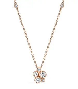 BOODLES Raindance Diamond Pendant Necklace - Rose Gold