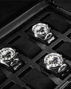 Wolf WOLF British Racing 10-Piece Watch Box Black